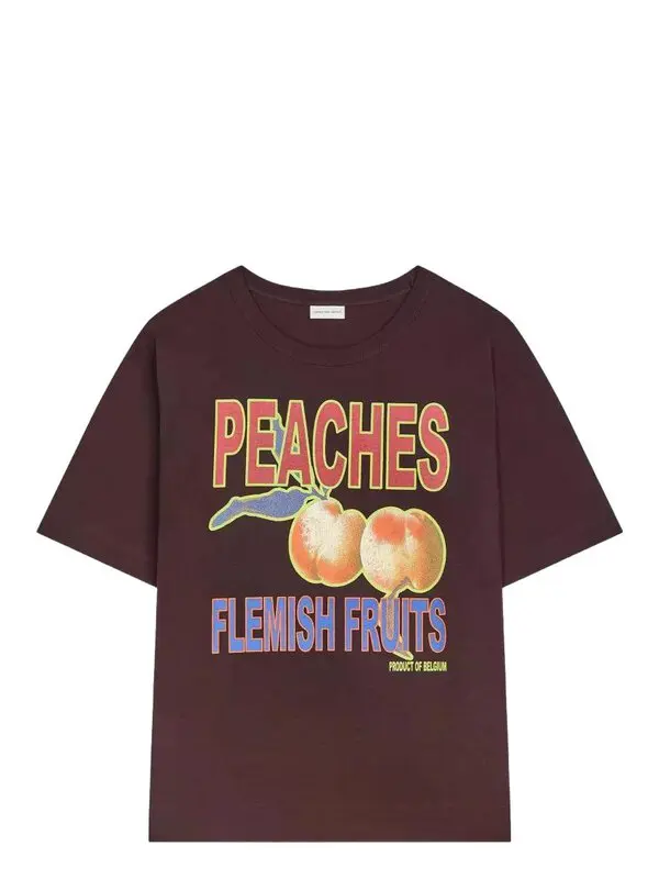 Dries Van Noten Printed Cotton T-shirt - Red