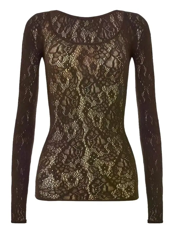 Wolford Infinite Rose Long-sleeved T-shirt - Brown