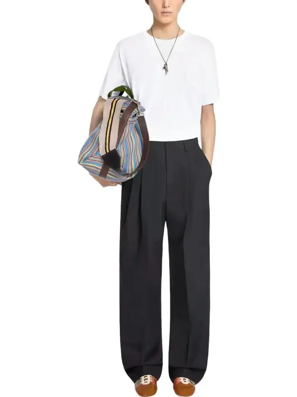 Dries Van Noten Straight-leg Wool Trousers With Single Pleat - Black