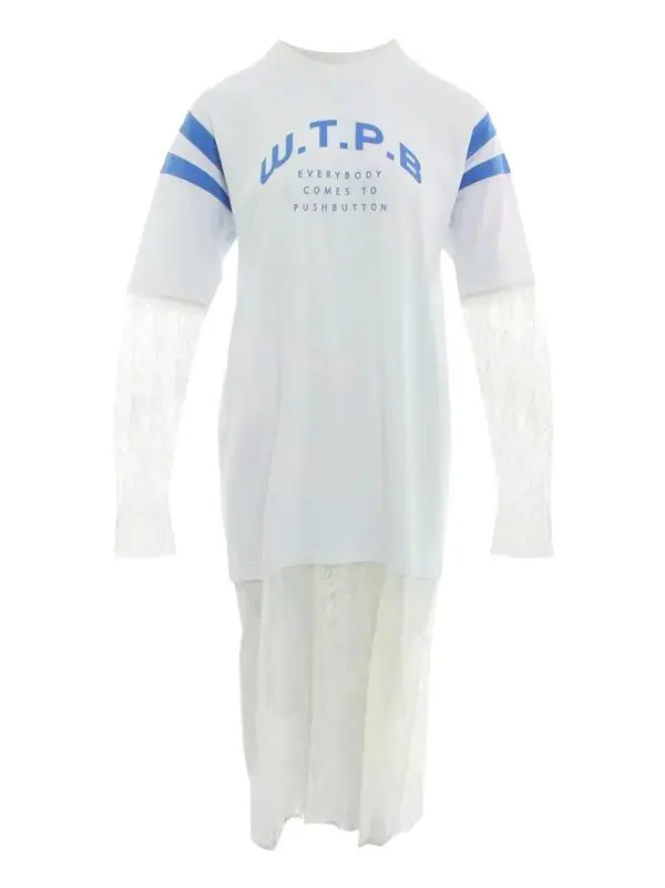 PUSHBUTTON Layered Lace T-shirt - White