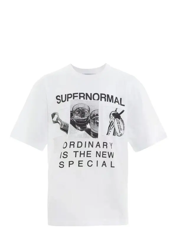 SOLID HOMME Super Normal Patch-detail T-shirt - White