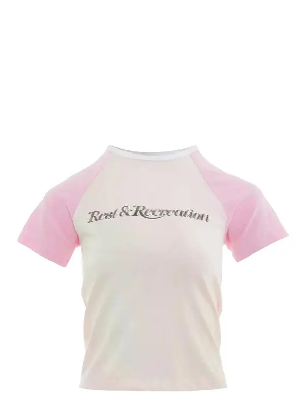 REST&RECREATION Logo-print Raglan-sleeve T-shirt - Neutrals