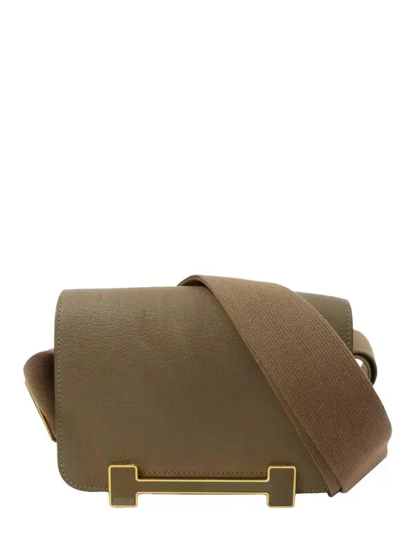 Hermès Geta Leather Shoulder Bag - Neutrals