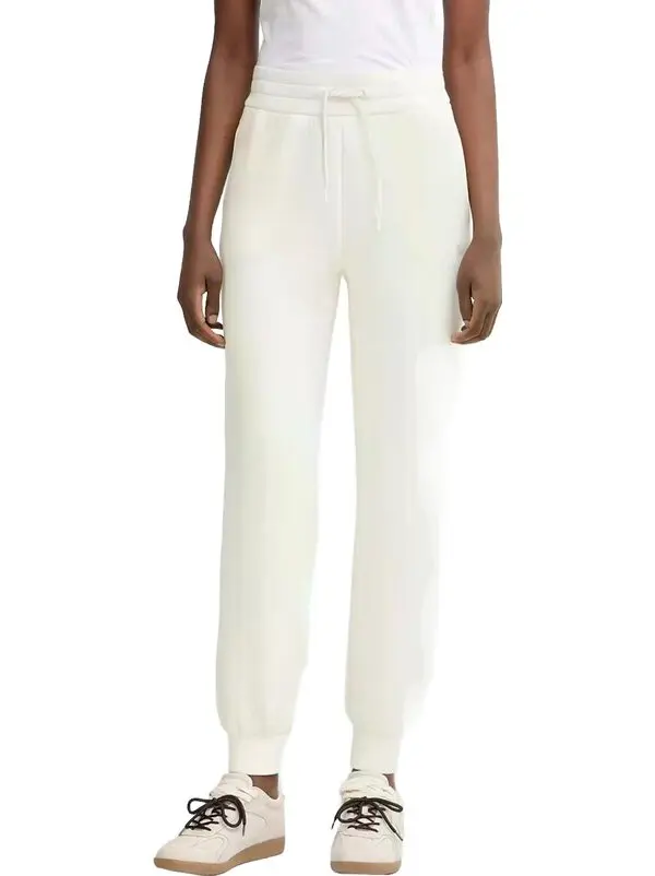 Armani Exchange Drawstring Track Pants With Logo Patch - White
