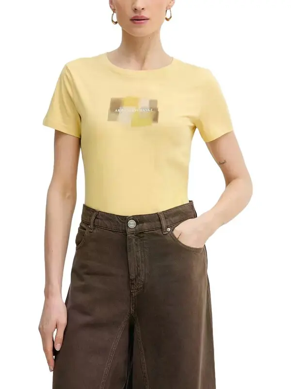 Armani Exchange Logo-print Graphic-print T-shirt - Yellow