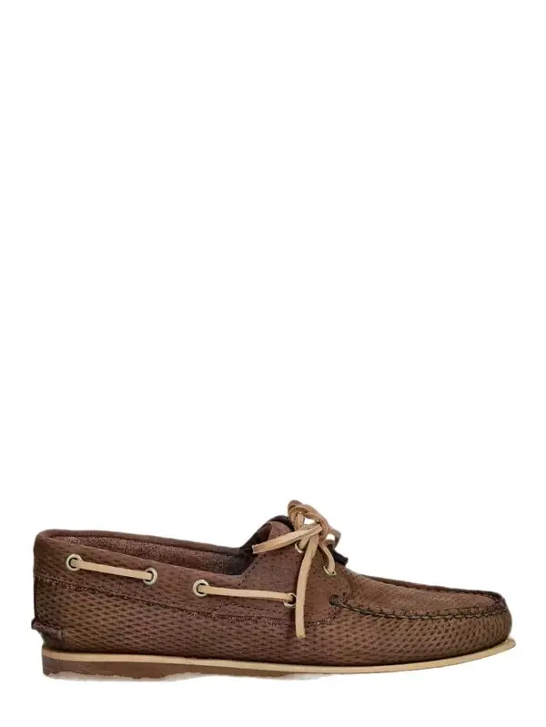 Timberland Woven Effect Lace-up Boat Shoes - Brown