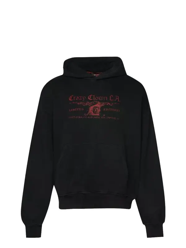 CRAZY CLOWN L.A. Logo-print Hoodie - Black