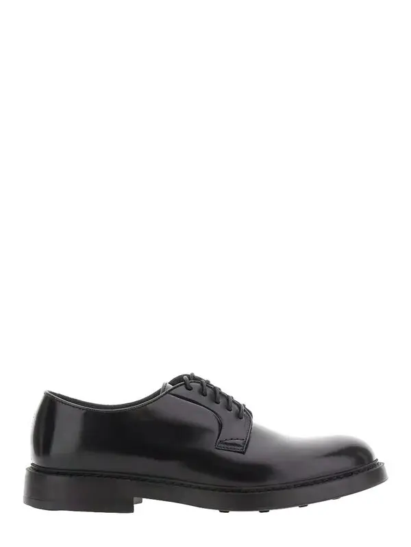 DOUCAL'S Leather Lace-up Shoes - Black