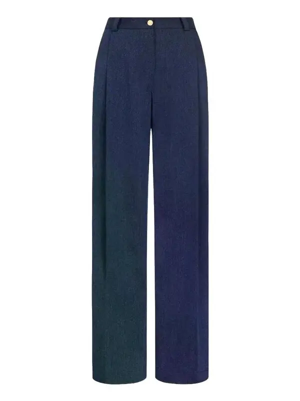 Oscar De La Renta Wide-leg Palazzo Pants - Blue