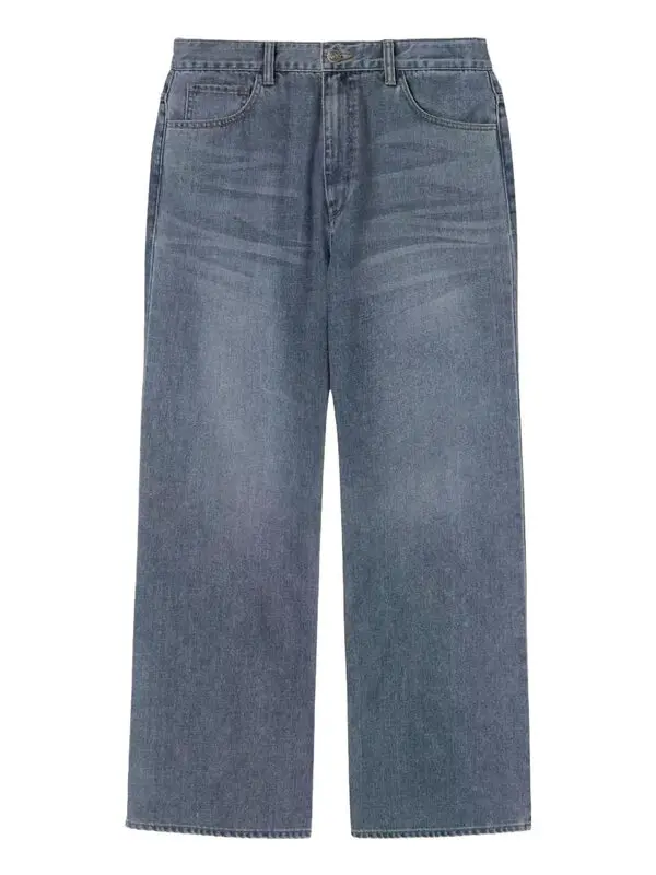 SOLID HOMME Wide-leg Jeans - Blue