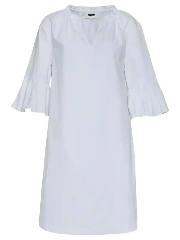 CLUB21 V-neck Mini Dress - White