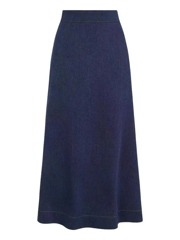 Oscar De La Renta A-line Midi Skirt - Blue