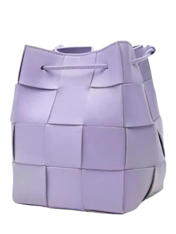 Bottega Veneta 2012-2026 Small Nappa Maxi Intrecciato Cassette Bucket Bag - Purple