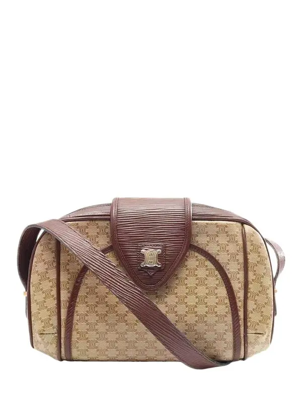 Celine 2000-2026 Macadam Coated Canvas Crossbody Bag - Neutrals