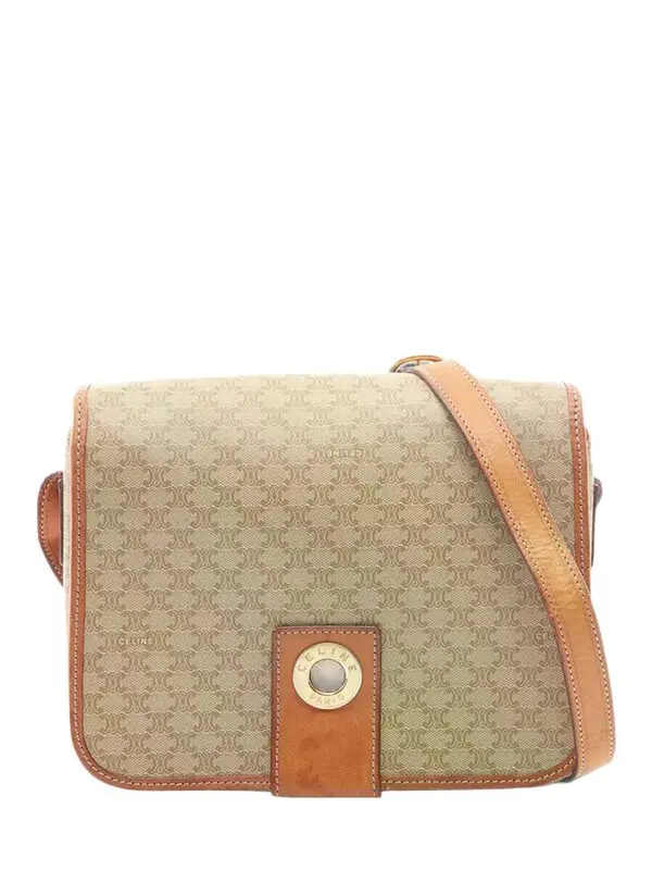 Celine 2013 Macadam Coated Canvas Crossbody Bag - Neutrals