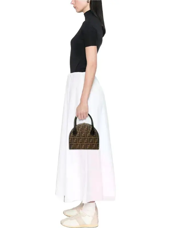 Fendi Zucca Canvas Satchel - Brown
