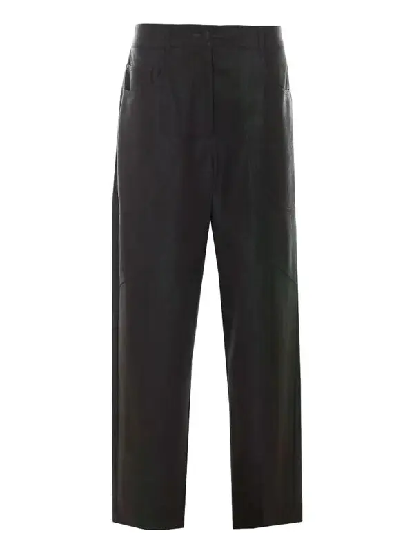 Liu Jo Coated Fabric Baggy Trousers - Brown