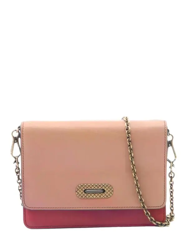 Bottega Veneta 2000-2007 Leather Wallet On Chain Crossbody Bag - Pink
