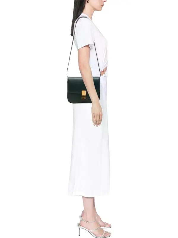 Celine 2018 Medium Calfskin Classic Box Crossbody Bag - Green