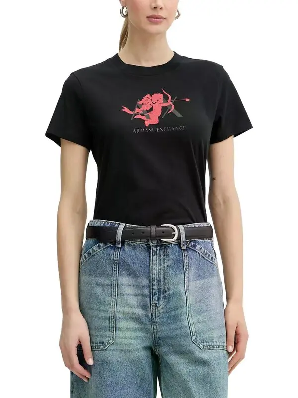 Armani Exchange Graphic-print Logo T-shirt - Black