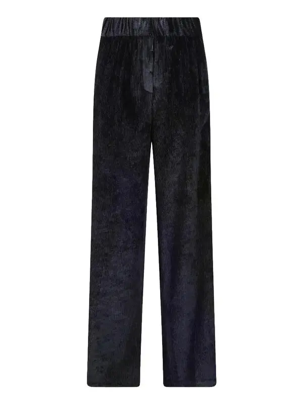 Peserico Corduroy Effect Wide-leg Trousers - Black