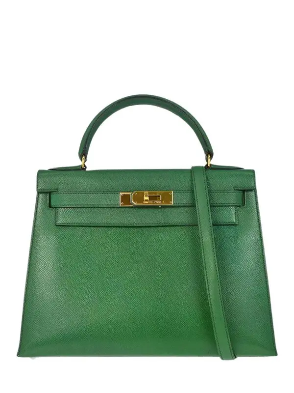 Hermès 1991 28 Kelly Sellier Handbag - Green