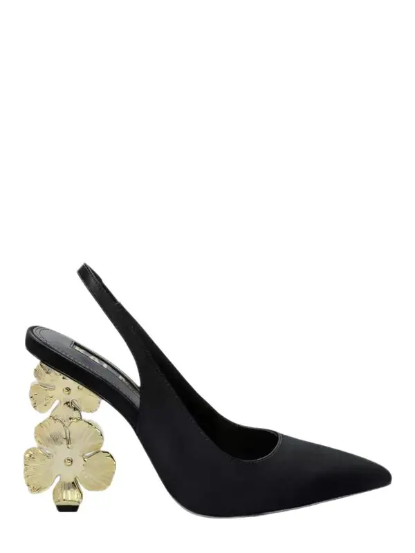 KAT MACONIE Mona Floral-heel Mules - Black