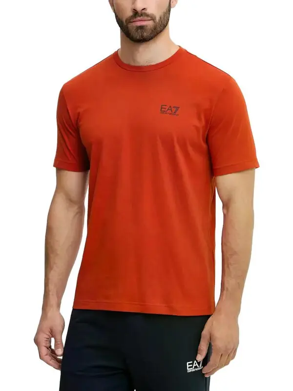 EA7 Logo-print T-shirt - Orange