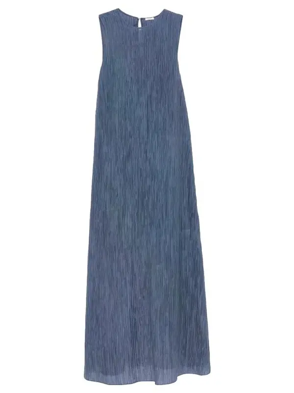 JOSEPH Crinkled Sleeveless Maxi Dress - Blue