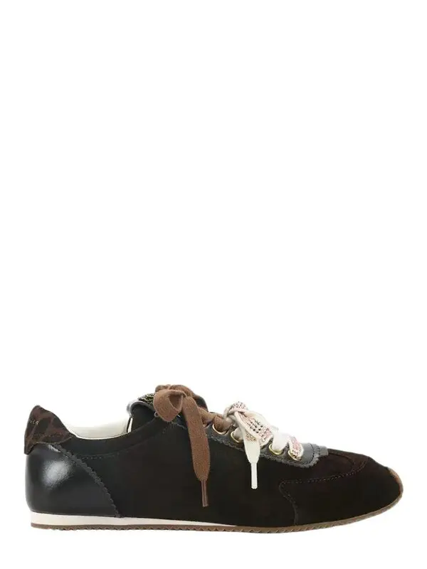 Kurt Geiger Islington Embellished Suede Sneakers - Brown