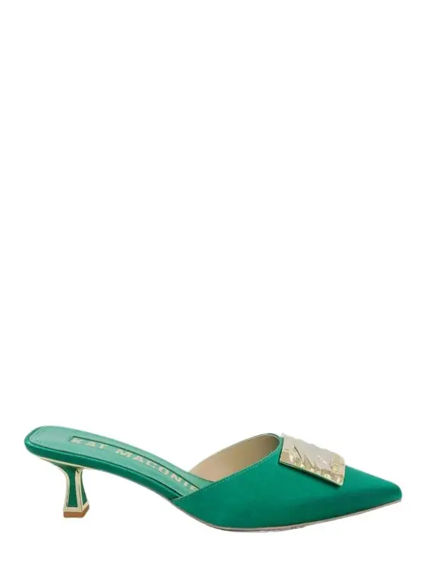 KAT MACONIE Rosemin Logo-plaque Mules - Green