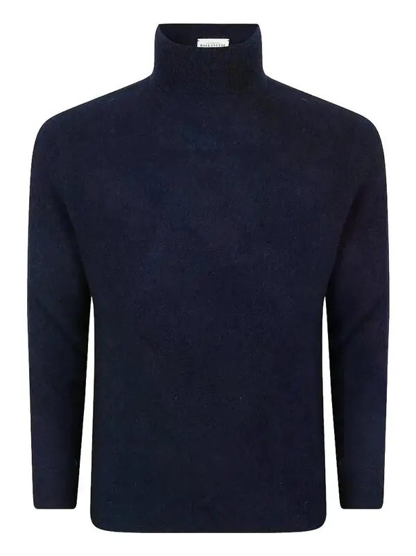 BALLANTYNE Roll Neck Sweater - Blue