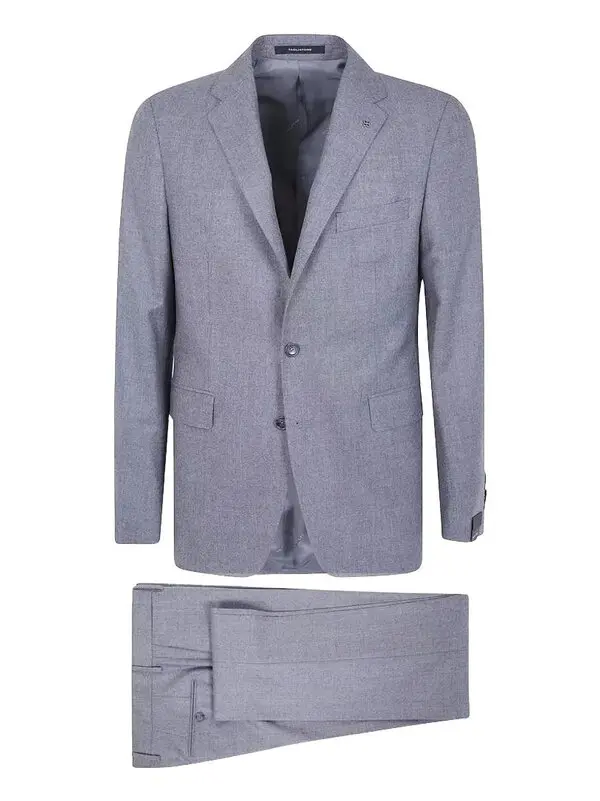 Tagliatore Single-breasted Wool Blazer - Blue