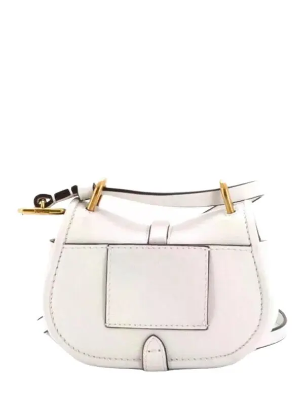 Fendi C'mon Leather Nano Shoulder Bag - White