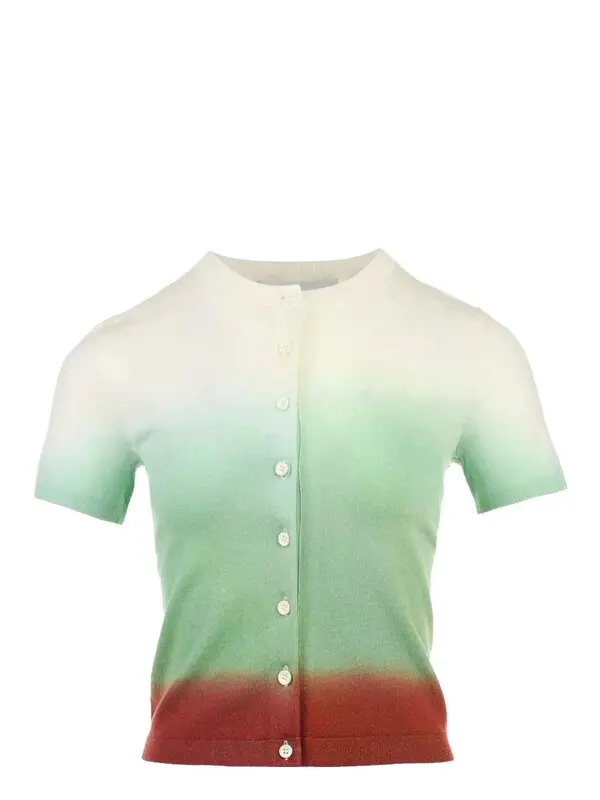 3.1 Phillip Lim Gradient Short-sleeve Cardigan - Green