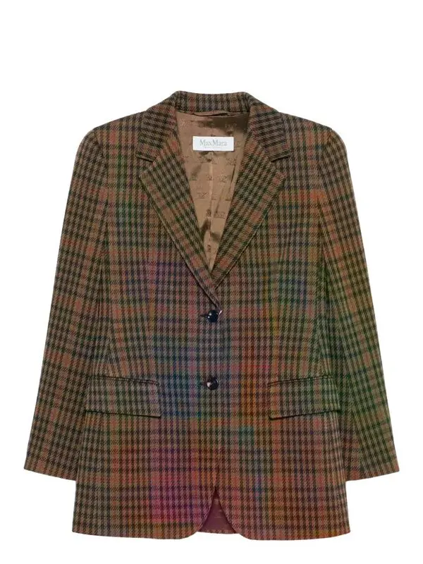 Max Mara Prince Of Wales Check Blazer - Brown