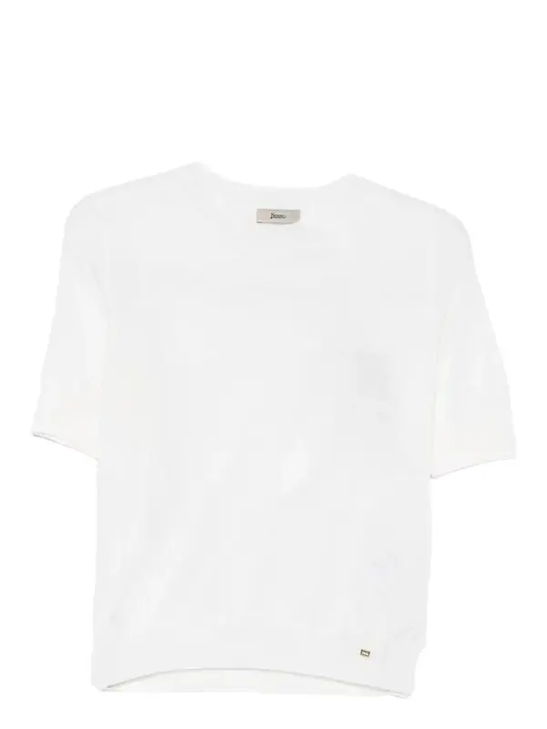Herno Short-sleeve Knitted T-shirt - White