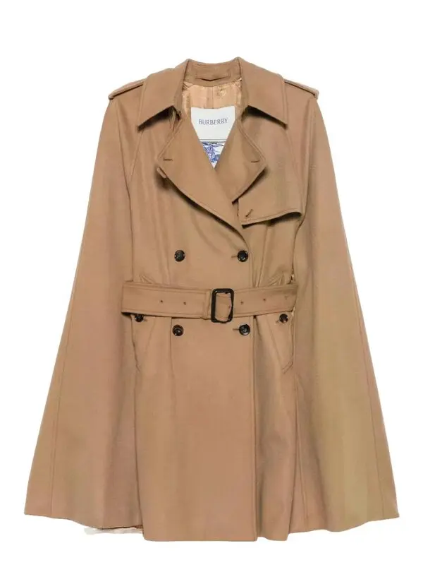 Burberry Belted Cape - Neutrals