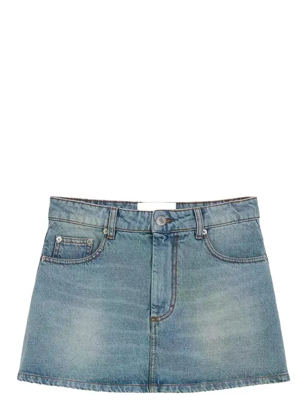 AMI Paris Mini Cotton Skirt - Blue