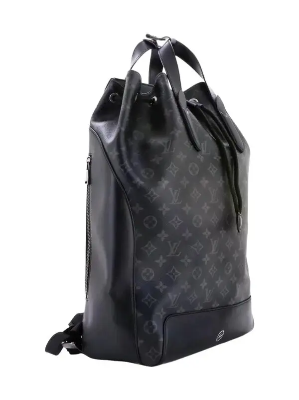 LOUIS VUITTON Explorer Flash Fragment Monogram Eclipse Canvas Backpack - Black