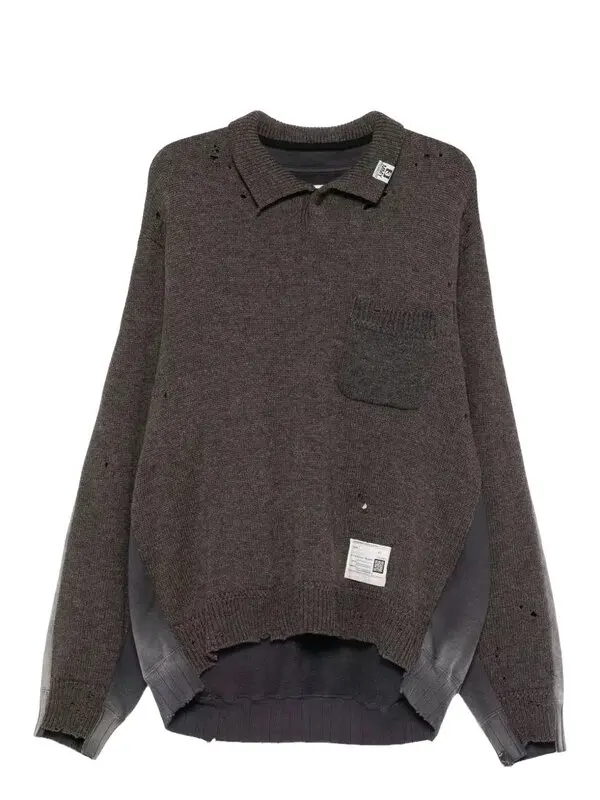 Mihara Yasuhiro Long Sleeve Sweater - Brown