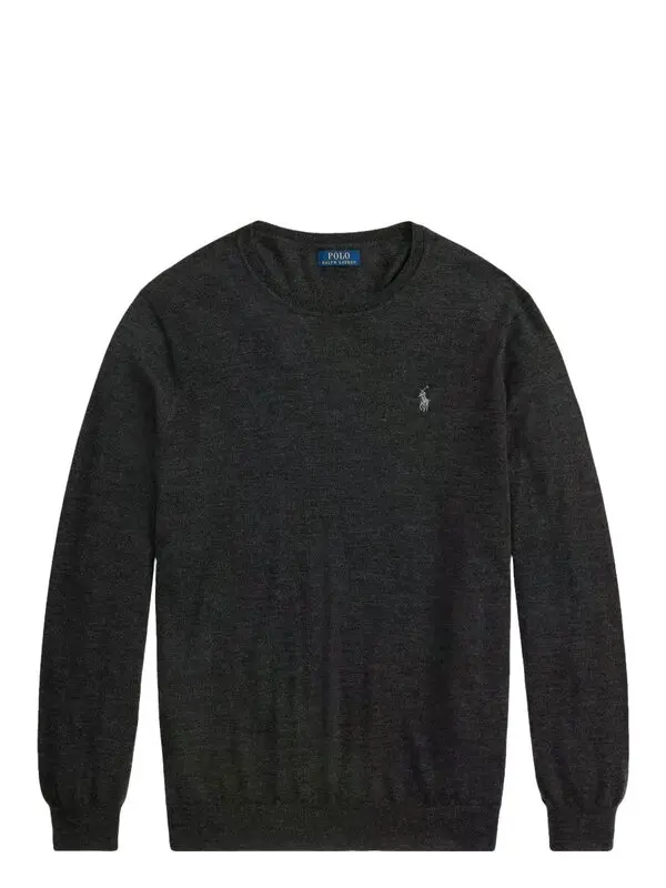 Polo Ralph Lauren Embroidered Pony Crew-neck Sweater - Grey