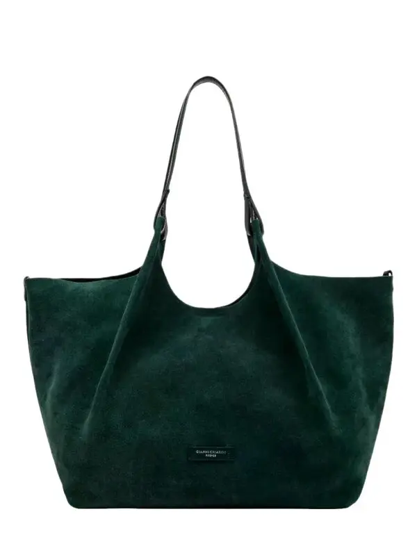 GIANNI CHIARINI Large Dua Suede Shoulder Bag - Green