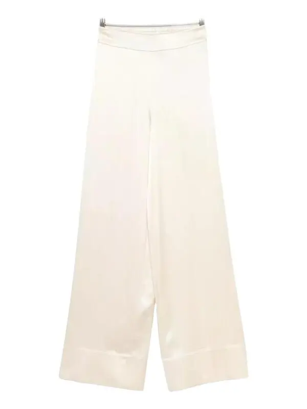 JOSEPH Dijon Elasticated-waistband Palazzo Pants - Neutrals