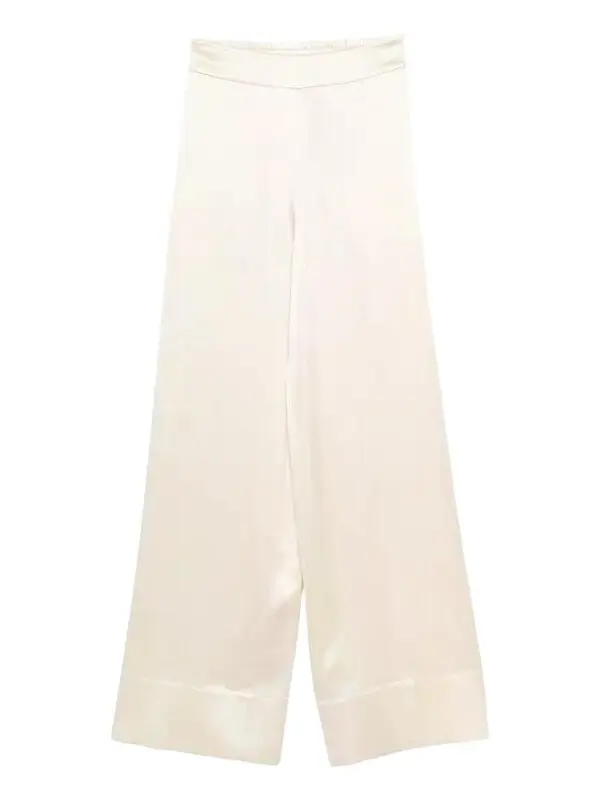 JOSEPH Dijon Elasticated-waistband Palazzo Pants - Neutrals