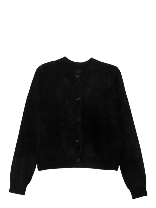 THOM KROM Brushed-knit Button-up Cardigan - Black