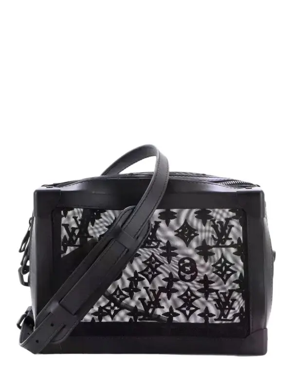 LOUIS VUITTON Soft Trunk Monogram Mesh Crossbody Bag - Black