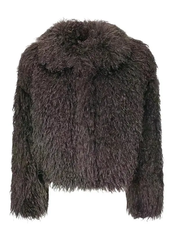 Tagliatore Faux Fur Collar Jacket - Brown