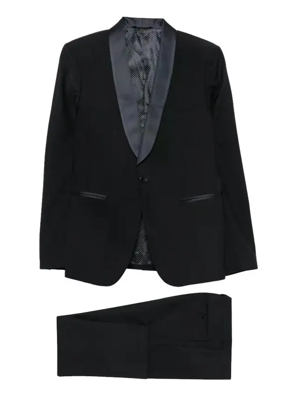 Brian Dales Shawl-lapel Single-breasted Suit - Blue