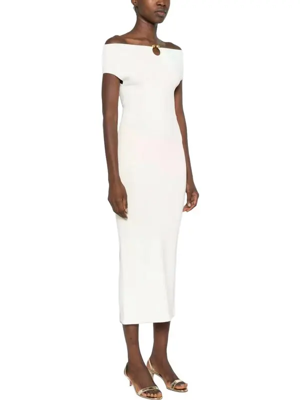 Alberta Ferretti Off-the-shoulder Midi Dress - White